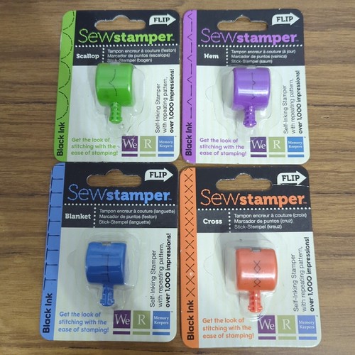 We R Memory Keepers Sew Stamper Lot of 4: Blanket Cross Hem Scallop New ...
