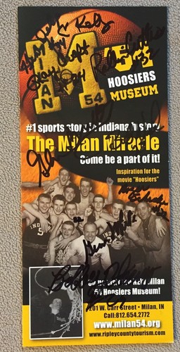 1954 Milan Miracle Indians Team Signed Museum Brochure Autographed ...