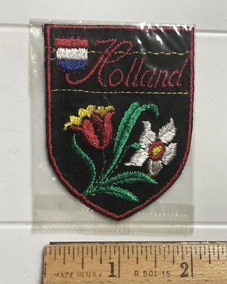 NIP Holland The Netherlands Flower Tulip Tricolor Flag Embroidered ...