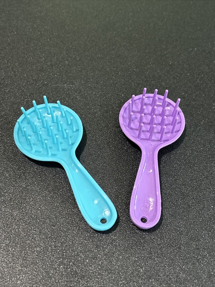2 vintage barbie hair brushes Purple and Blue | eBay
