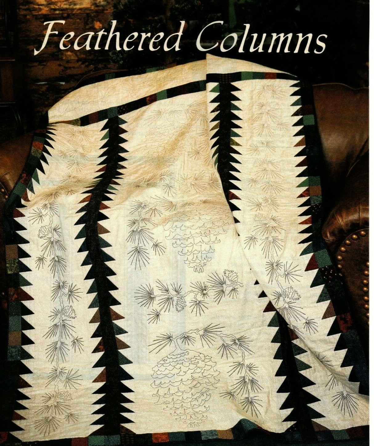 Feathered Columns Quilt Pattern Pieced/Embroidery JM | eBay