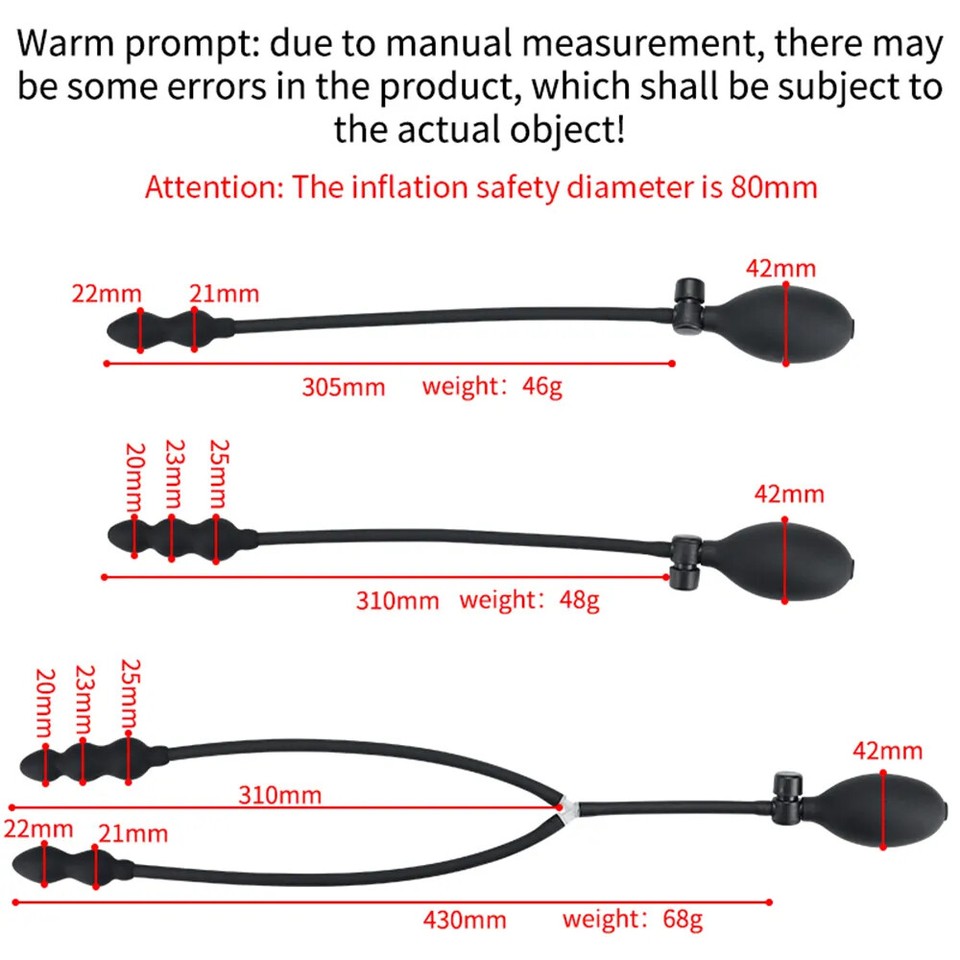 Silicone Inflatable Urethral Dilators Penis Plug Pump Male Male Sounds ...