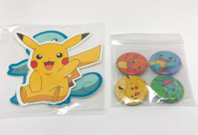 Funko Pop Pokemon Button Set & Stickers GameStop Exclusive | eBay