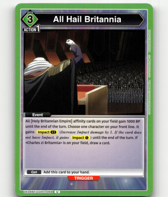 Union Arena All Hail Britannia - Code Geass: Lelouch of the Rebellion ...