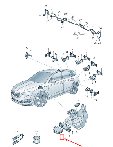 NEW AUDI Q3 F3 SPORTBACK REAR PARKING SENSOR CONTROL UNIT 5QA919283E | eBay