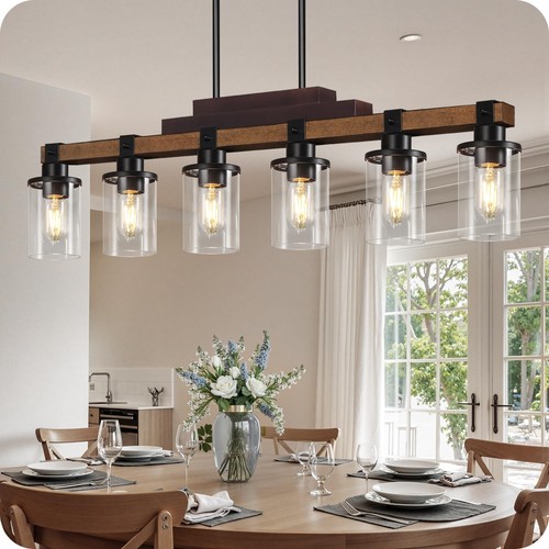 6-Light Kitchen Island Lighting Heavy Duty, Dining Room Light Fixture ...