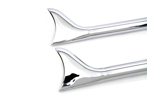 36 inch Straight Fishtail Extension Set Chrome fits Harley Davidson | eBay