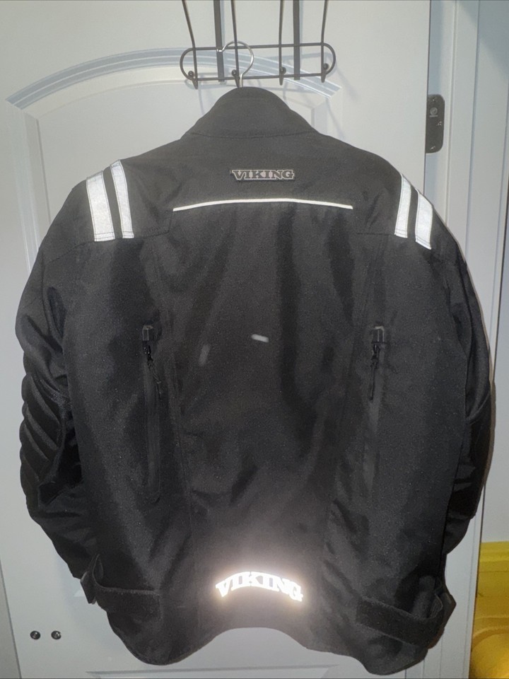 Viking Cycle Armored Lightweight Motorcycle Jacket Mens Size L | eBay