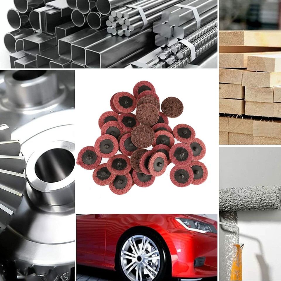 50Pc 2" Medium Roloc Scotch Pads Roll Lock Surface Sanding Disc US | eBay