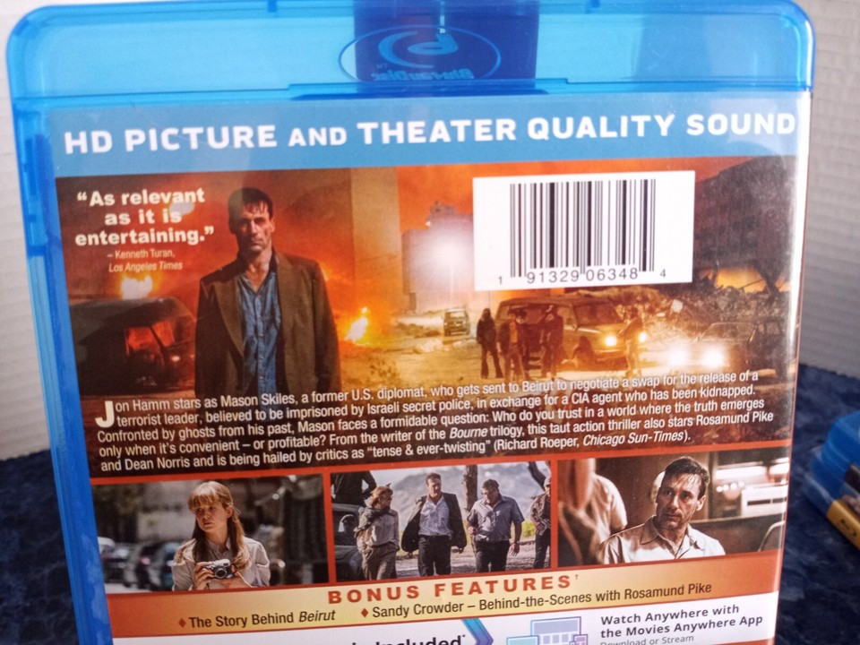 Beirut [2017] (Blu-ray/DVD,2018,2-Disc) Jon Hamm, Rosamund Pike, ***Y ...
