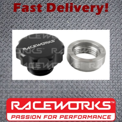 Raceworks Weld On Steel Diff Filler With Black Aluminium Male Cap 1Inch ...