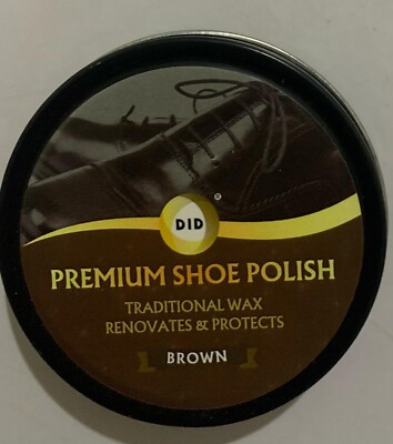 Brown Shoe Polish Traditional Wax Shoe Polish Tin 50 ml Leather Shoes ...