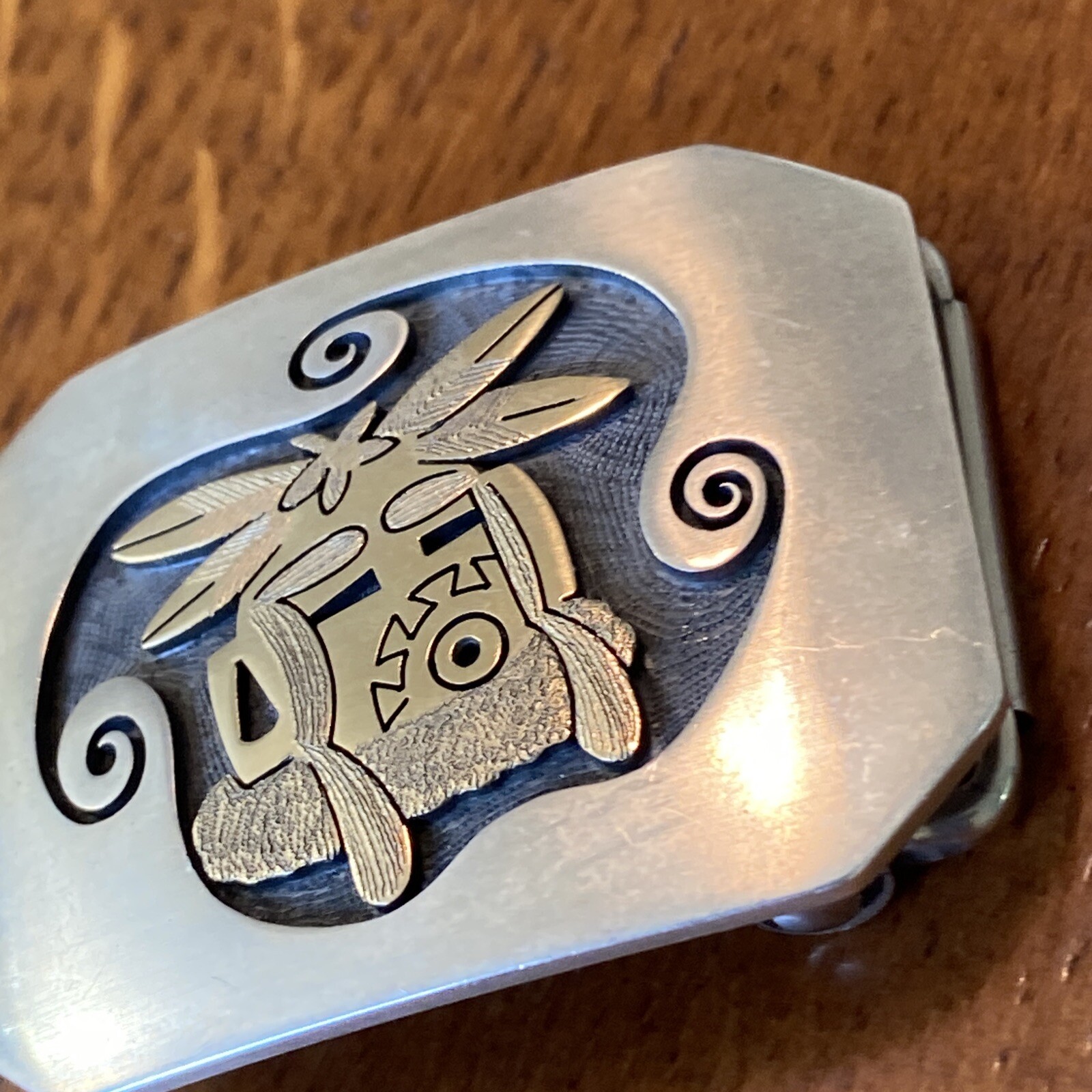 Vintage Gary & Elsie Yoyokie Hopi/Navajo Sterling Silver 14k Gold Belt ...