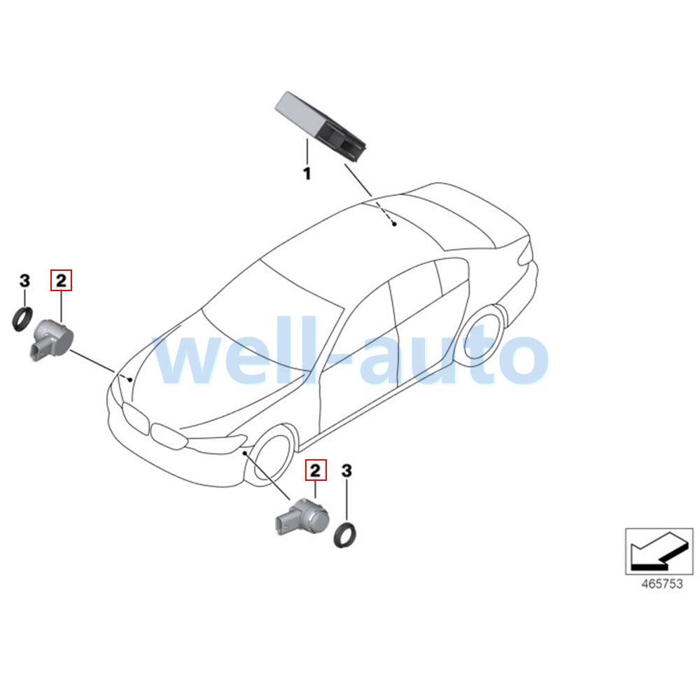 4pcs PDC Parking Sensor For Benz C218 CLS 260 CLS 320 CLA 200 B200 ...
