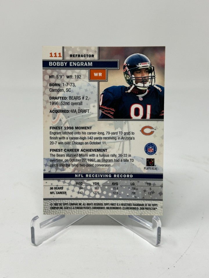 1999 Topps Finest Football Bobby Engram Refractor Card #111 Unpeeled | eBay