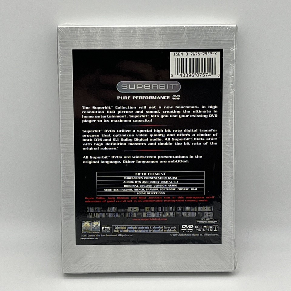 The Fifth Element (DVD, 2001, The Superbit Collection, Widescreen) New ...