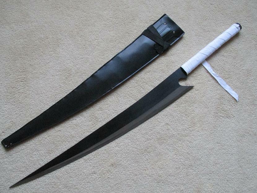 S3135 BLEACH ICHIGO KUROSAKI TENSA ZANGETSU ZANPAKUTO SWORD GUN METAL ...