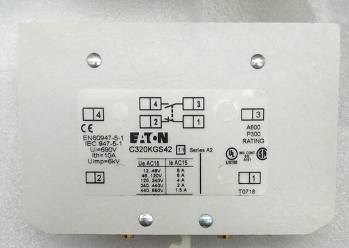 Eaton C320KGS42 Freedom Series C320KGS42 Base Auxiliary Contact | eBay