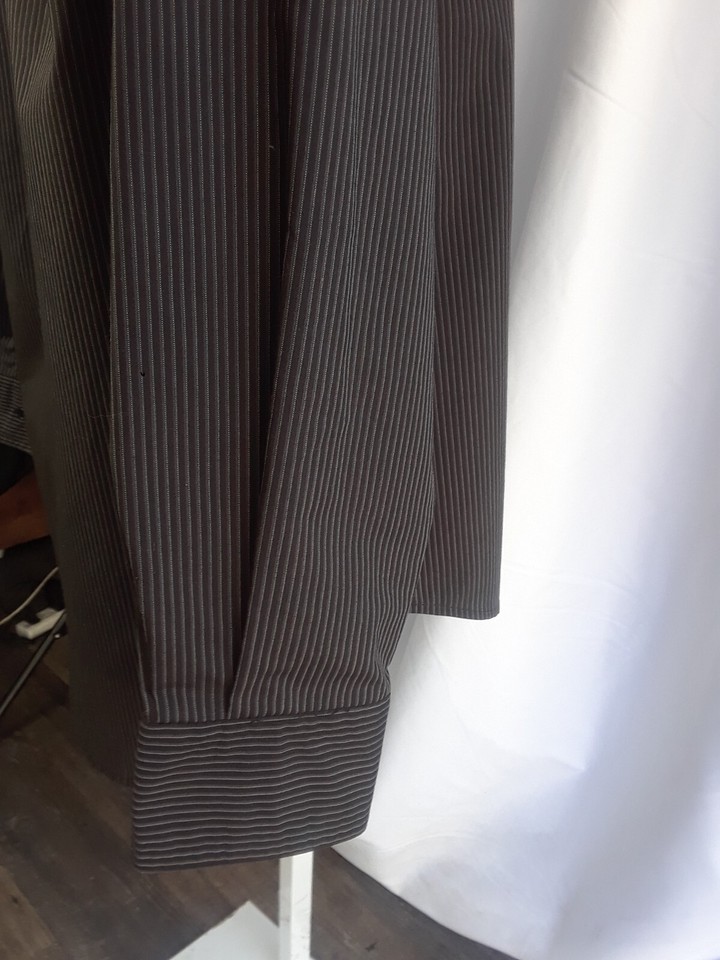 Burton Black Shirt Mens Long Sleeve Large Pinstripes dress c5 | eBay