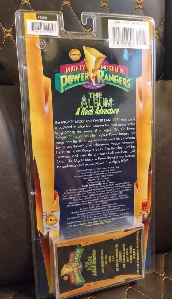 Mighty Morphin Power Rangers : The Album, a Rock Adventure (1994, Audio ...
