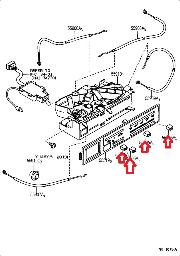 84 - 89 TOYOTA 4RUNNER DELUXE SR5 SET OF 2 CLIMATE CONTROL DUAL LEVER ...