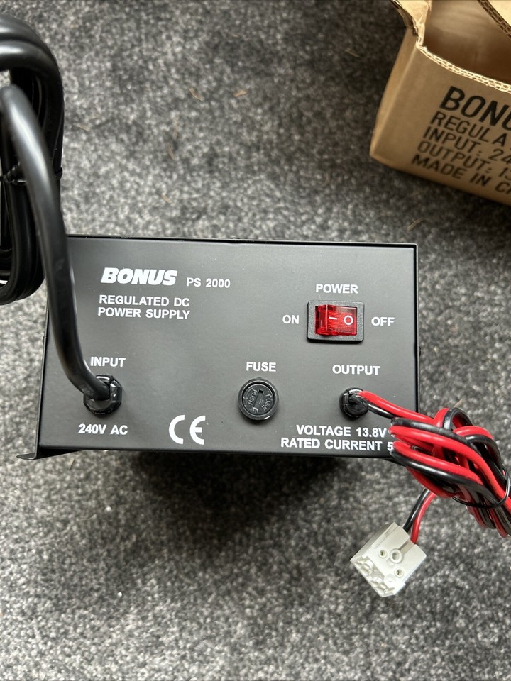 Regulated DC POWER SUPPLY 240V input to 13.8v DC output PS 2000 CB ...