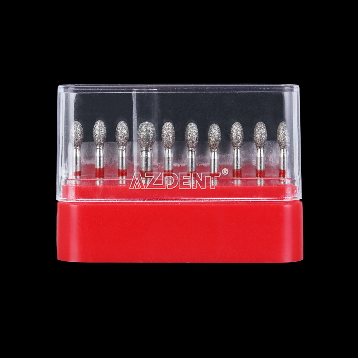 AZDENT Dental Diamond Burs FG Hight Handpiece Football Cutting Fine Red ...