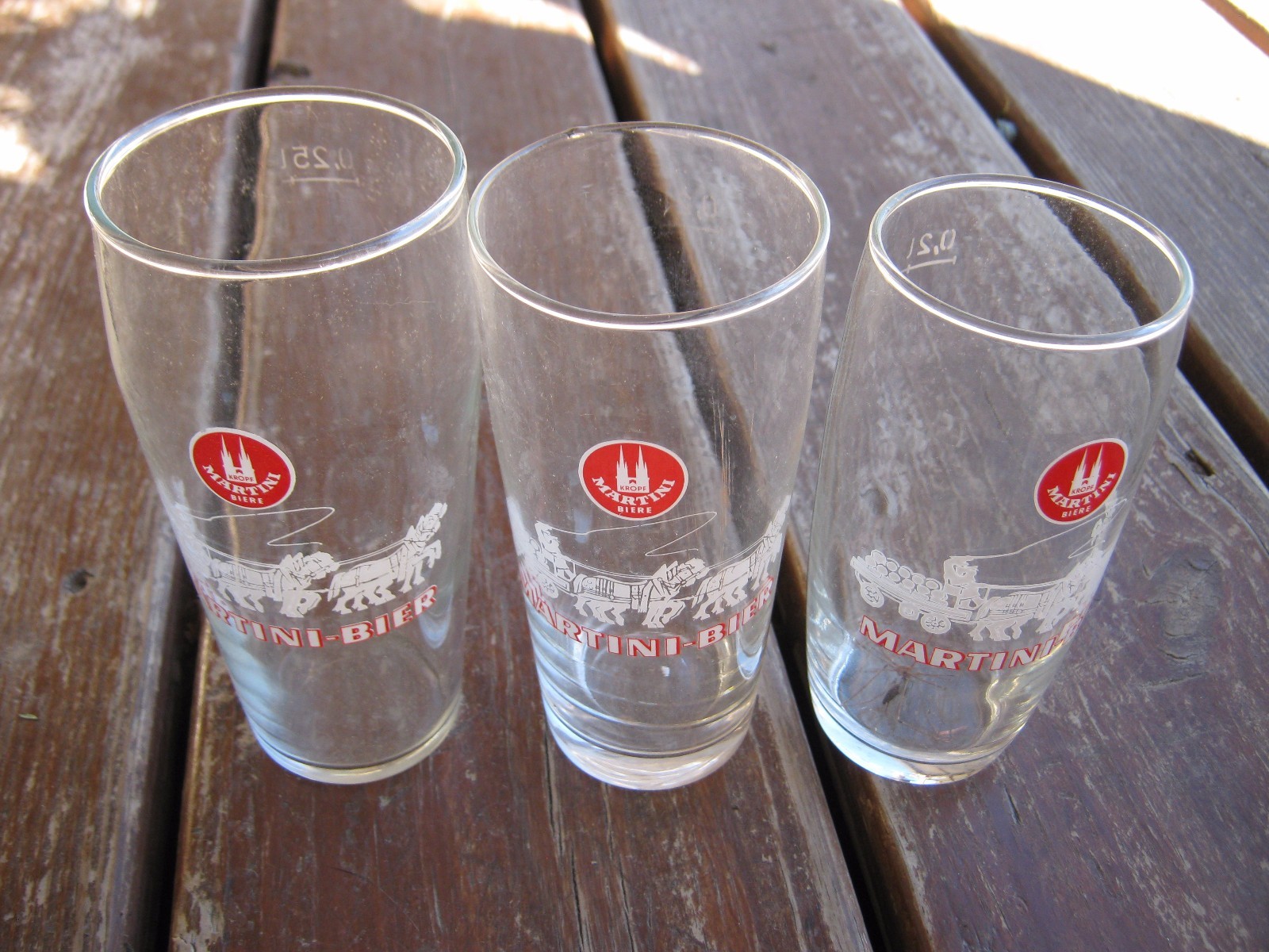 3 pc Assorted Size Vintage Kropf Martini Biere Martini Bier beer ...