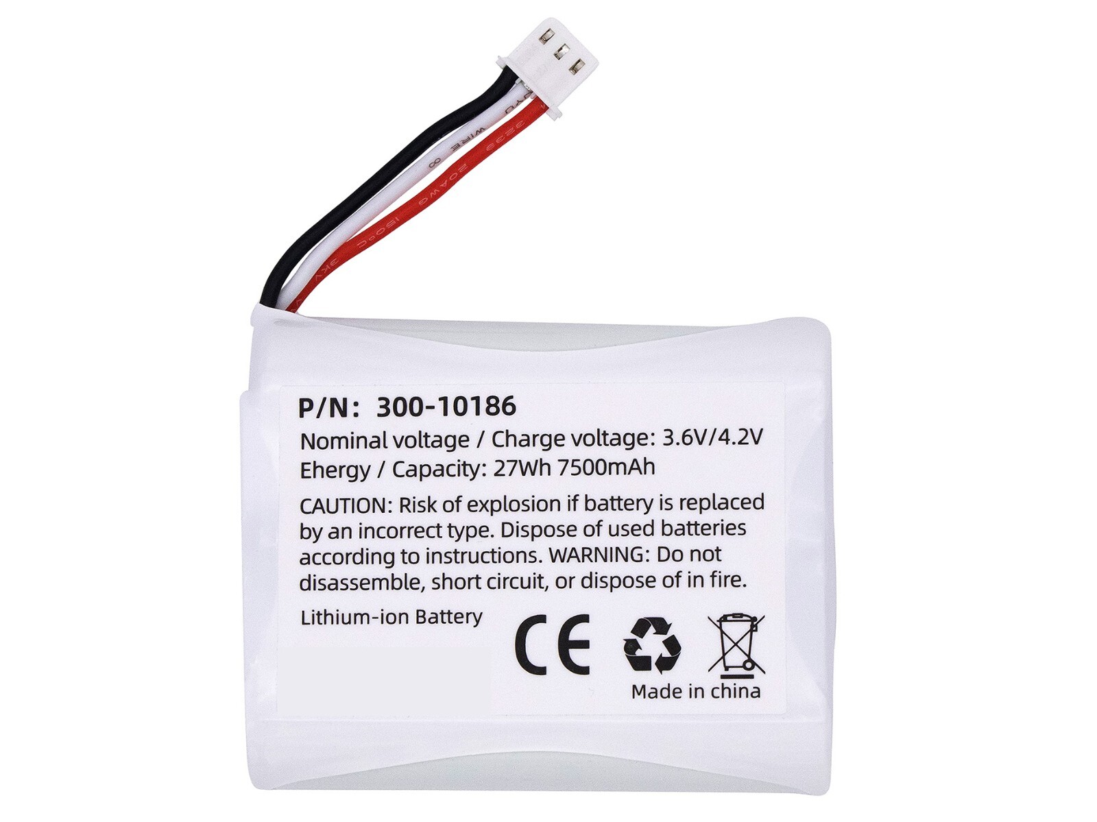 Replacement 300-10186 Battery for ADT Command Smart Security Panel 3.6V ...