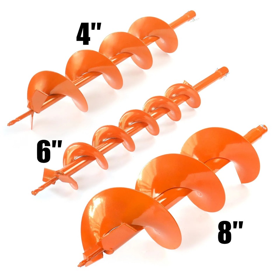 72cc Post Hole Digger Gas Power 4'' 6'' 8'' 10'' Earth Auger Drill Bits ...