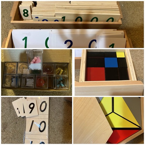 Montessori Math Trinomial Cube, teen board, decimals, hexagon box ...