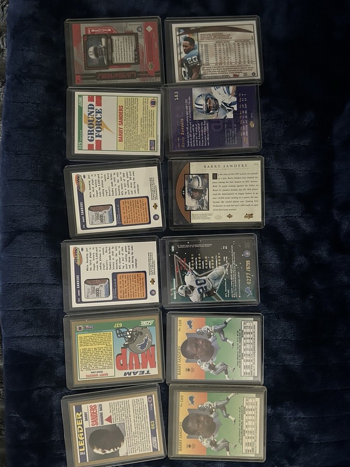 Barry Sanders 42 card lot (rare) Detroit Lions HOF | eBay