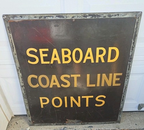 Pennsylvania Railroad Station Gate Sign SEABOARD COAST LINE POINTS | eBay