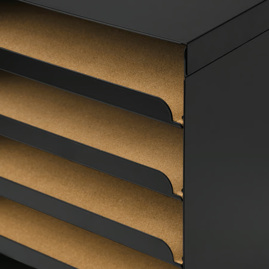 5 Tier Document Letter Tray - Anthracite - Steel & Cork | eBay UK