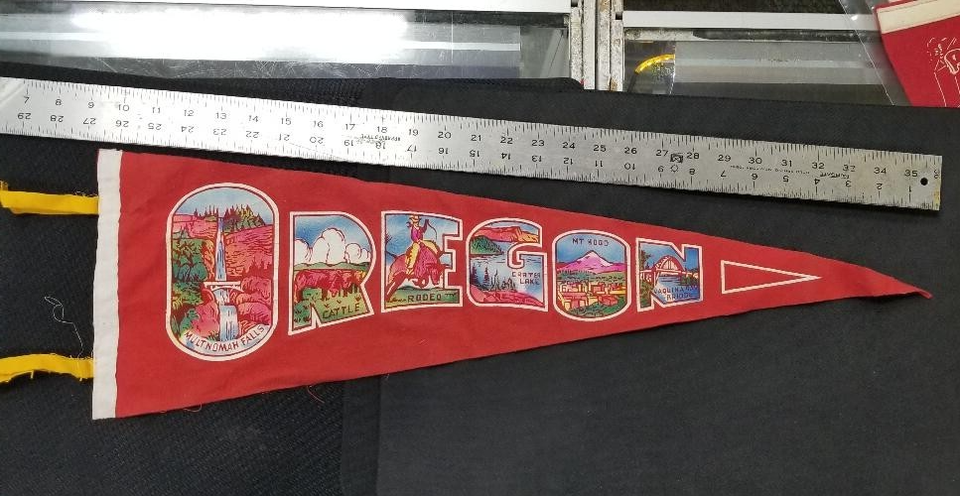 3 Vintage Oregon Pennants early 1960's 27 inches x 8.5 Good Condition ...