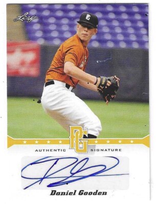 2013 PERFECT GAME NATIONAL SHOWCASE DANIEL GOODEN GOLD AUTO #A-DG2 METS ...