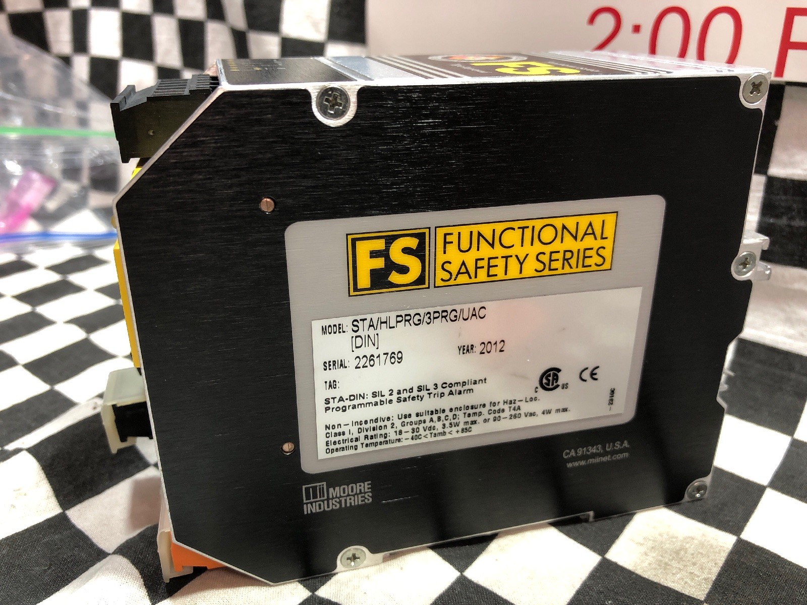 MOORE INDUSTRIES STA/HLPRG/3PRG/UAC, SAFTEY TRIP ALARM AO-DIN DEVICE ...