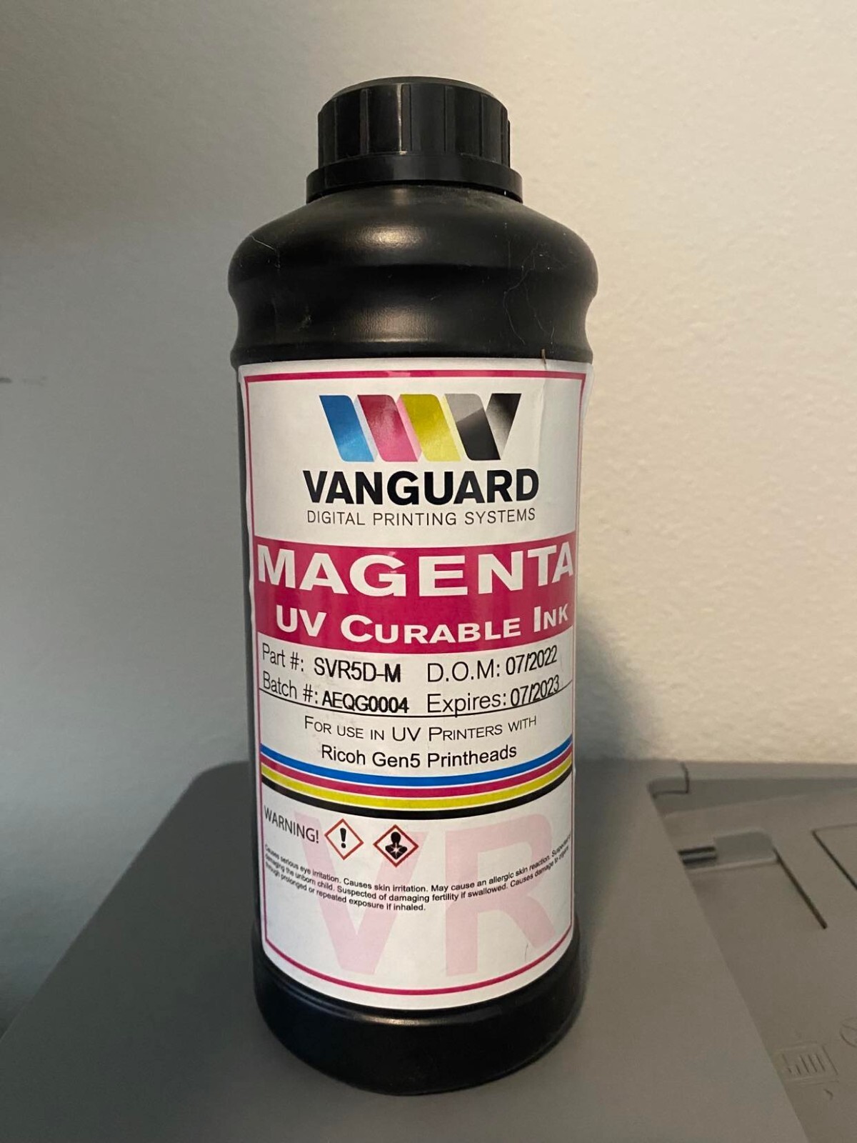 Vanguard Digital UV Curable Ink VR5D-M MAGENTA 1 Pint Bottle exp: 07/ ...