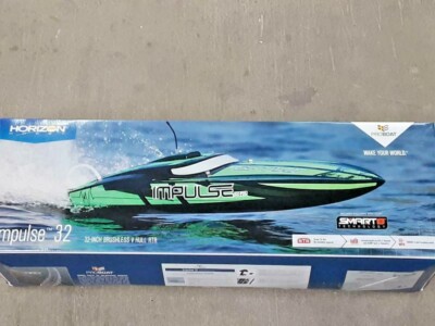 Pro Boat Impulse 32" Deep-V RTR Brushless Boat Black/Green PRB08037T1 ...