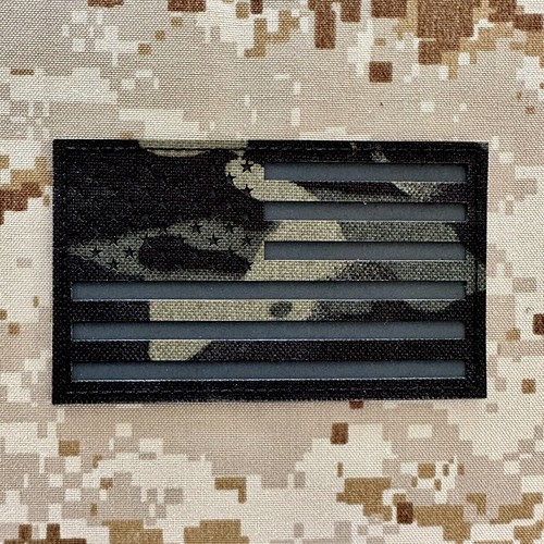 US American Flag Patch XL Black Multicam USA Military Morale IR - Hook & Loop | eBay