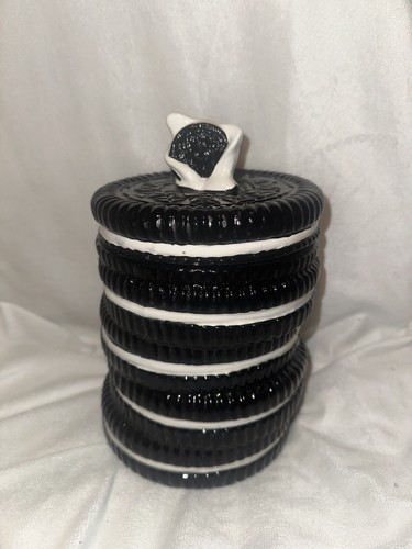 NEW Stacked Oreos Cookies & Cream Ceramic Cookie Jar/Canister | eBay