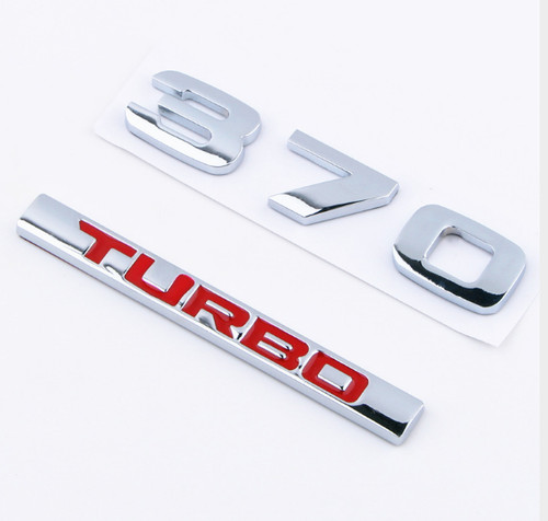Metal Chrome 370 Red Turbo Car Trunk Rear Emblem Badge Decal Stickers I ...
