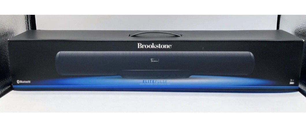 Brookstone Elite Pulse Bluetooth Sound Bar Wireless Speaker Built-In ...