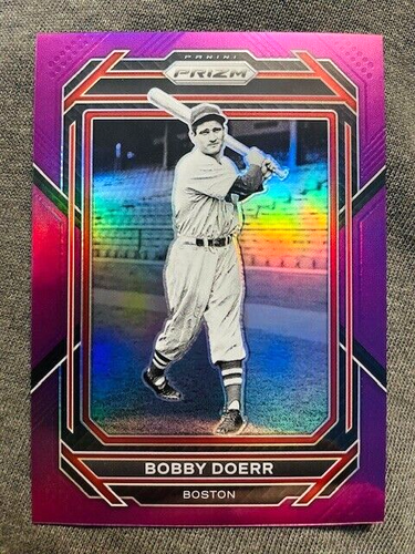 2023 Panini Prizm #289 Bobby Doerr Card Purple Prizm Parallel /99 Rare ...