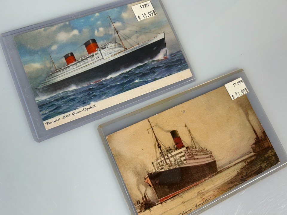 54 CUNARD & CUNARD WHITE STAR LINE OCEAN LINER POSTCARDS - DEALER'S LOT ...