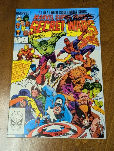 Marvel Secret Wars #1 Uncirculated HIGH GRADE 3x Signed Zeck Jim ...