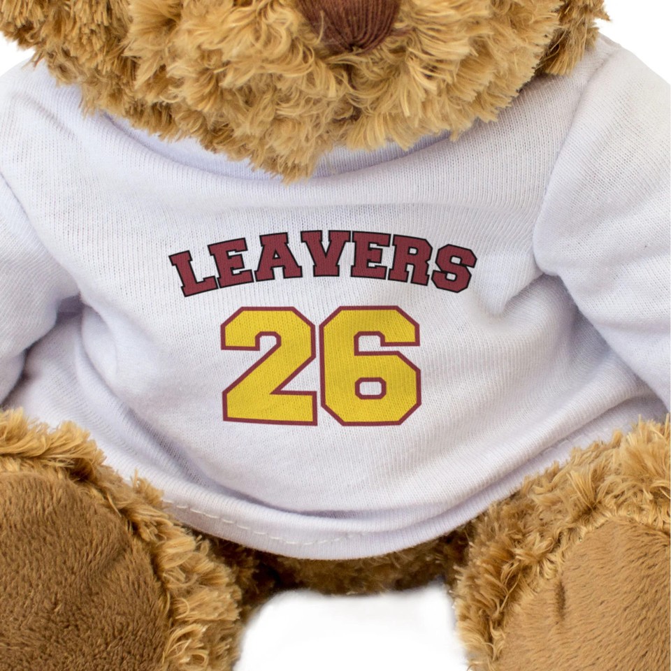 LEAVERS 26 (RED/YELLOW) - Teddy Bear - Cute - Graduation 2026 Gift ...