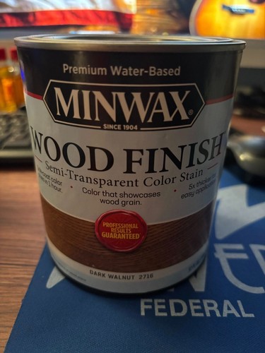 Minwax Wood Finish Water-Based ( DARK-WALNUT) New Never Opened | eBay