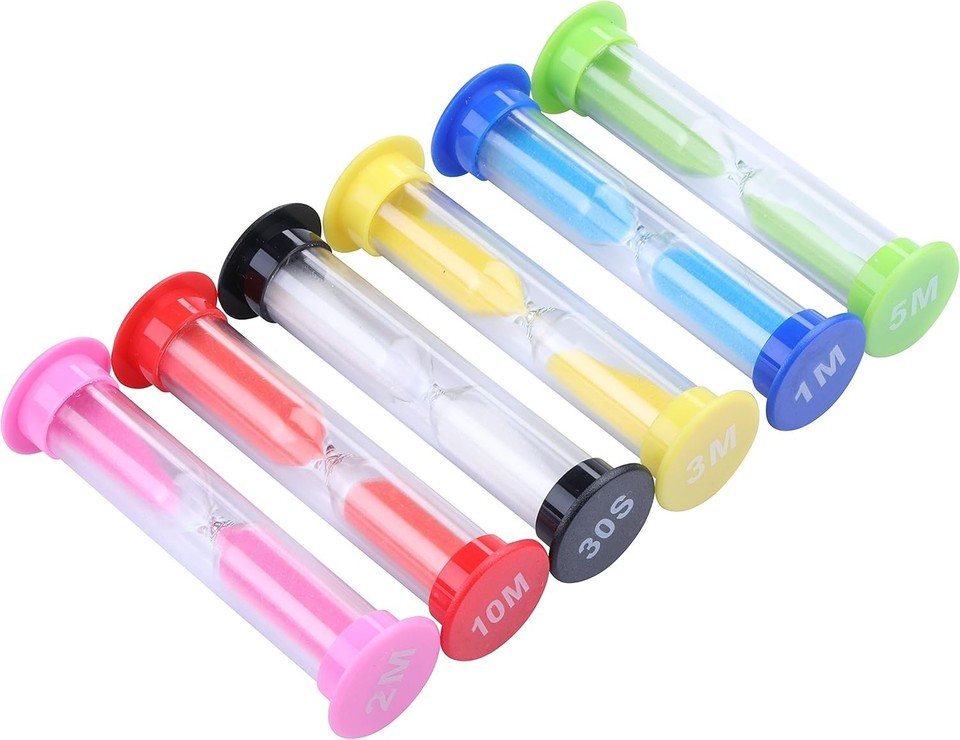 Plastic Sand Timer Sandglass Hourglass Sand Clock Timer 30sec,1mins ...