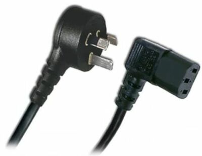 1.5m RIGHT ANGLE (Both Ends) Power Cord Kettle Plug Cable 90 Degree IEC ...